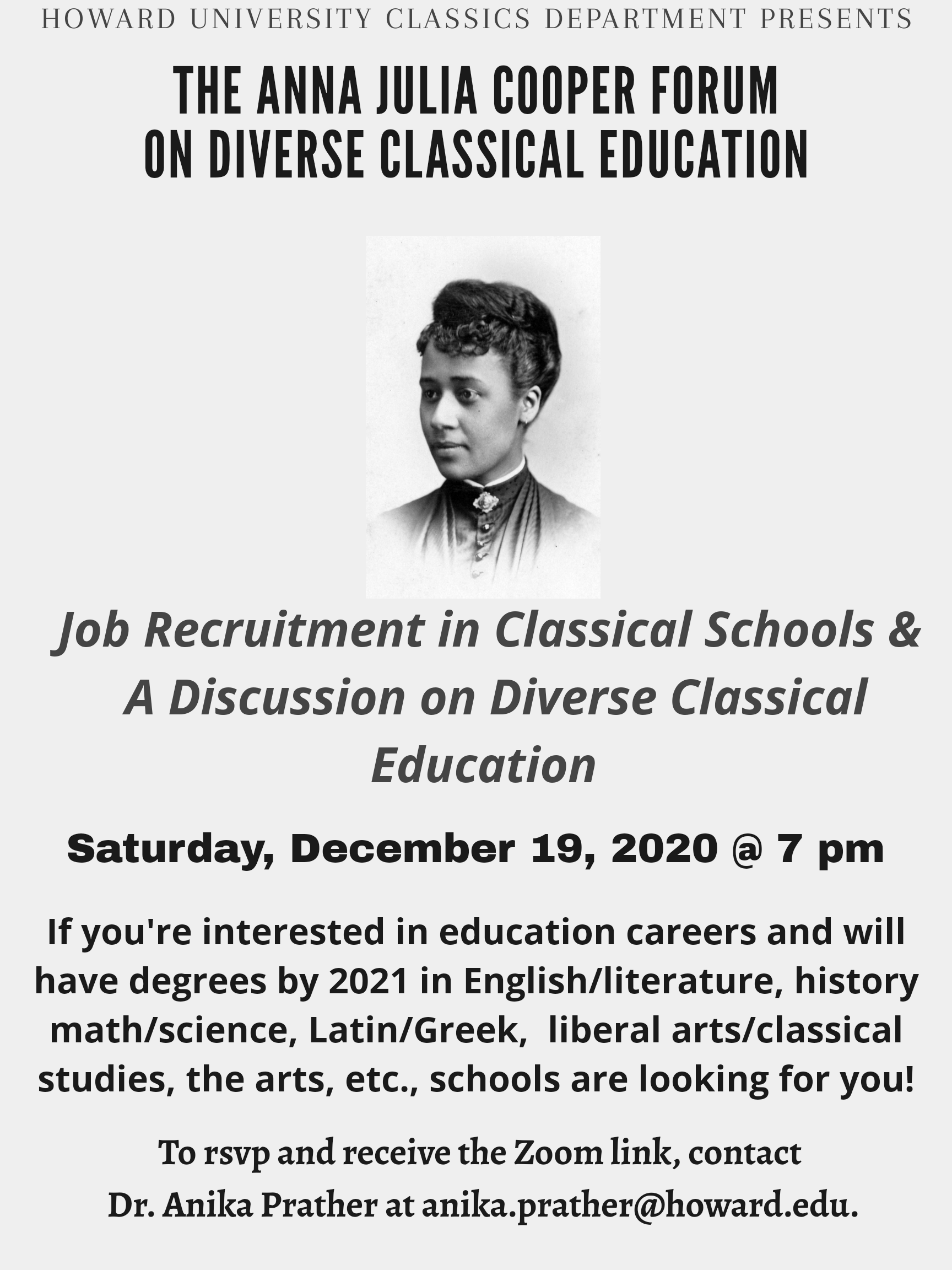 Anna Julia Cooper Forum on Diverse Classical Education – Dr. Anika T ...